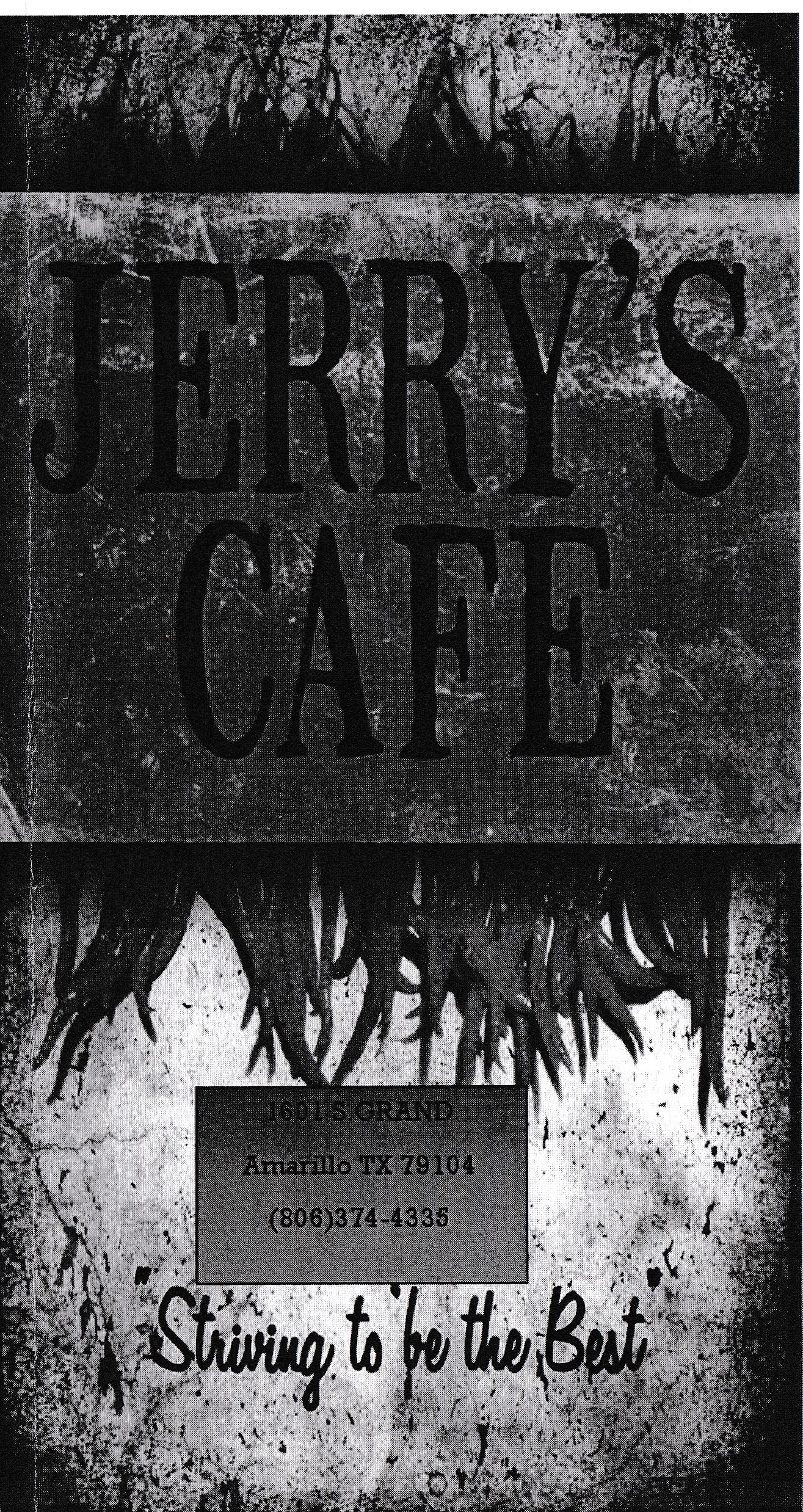Jerry’s Cafe Menu – Amarillo Menu